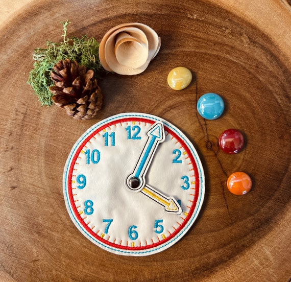 Digital File Embroidered Telling Time Clock Design for - Etsy