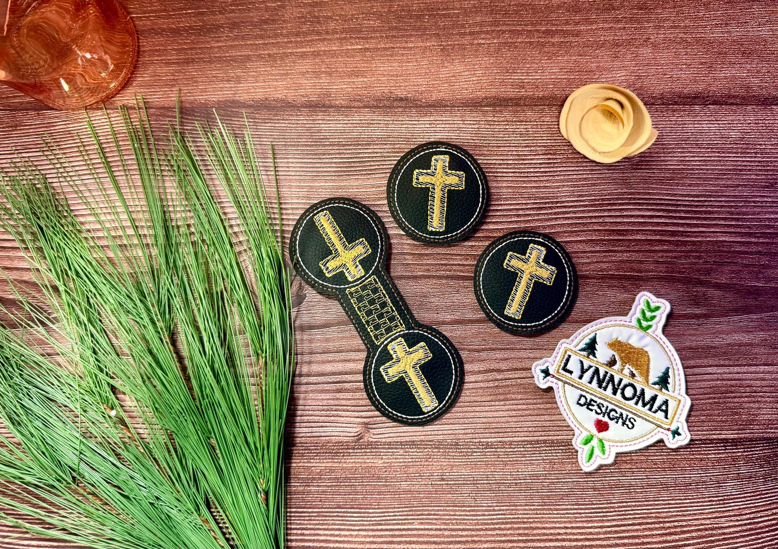 Embroidered Cross Bookmark Design: Magnetic Fridge Magnet (digital File ...