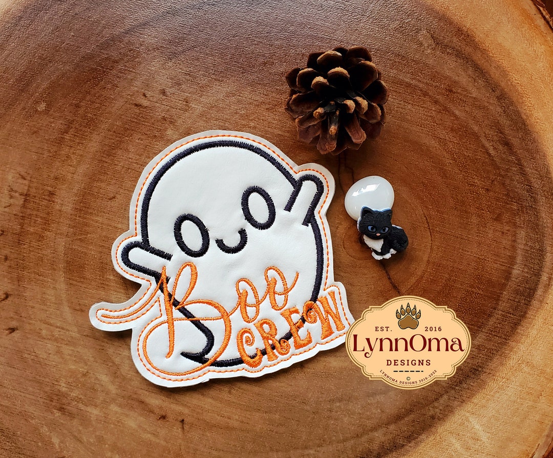 Digital File Embroidered Boo Crew Coaster Ghost Design for - Etsy