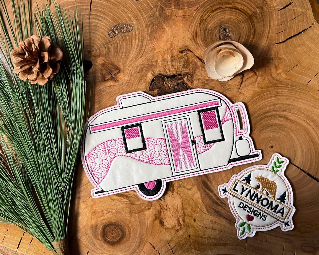 Embroidered RV Camper Coaster Design: 5x7 Ornament (digital File) - Etsy