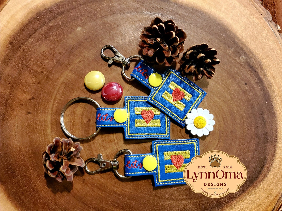 Digital File~ Embroidered Equality Key Chain Fob Design for Machine ...
