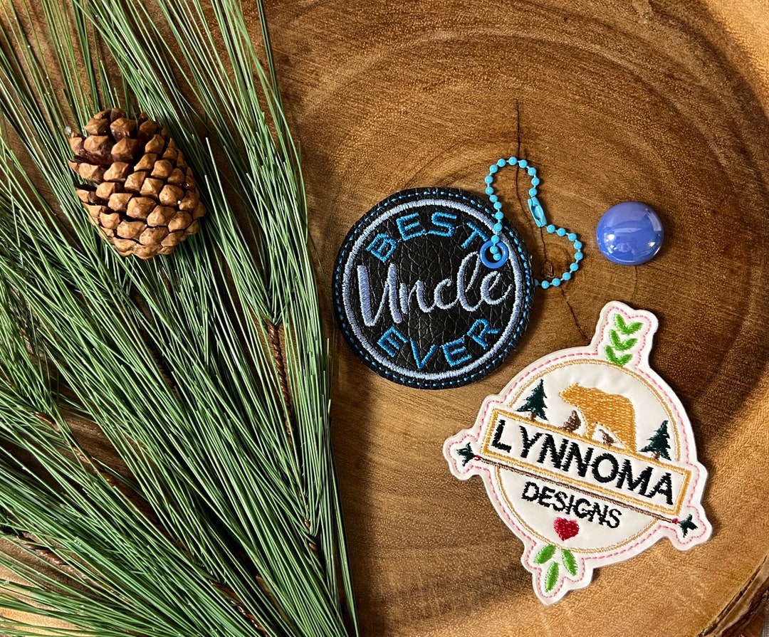 Digital File ~ Embroidered Best Uncle Ever Fob Bookmark Design for ...