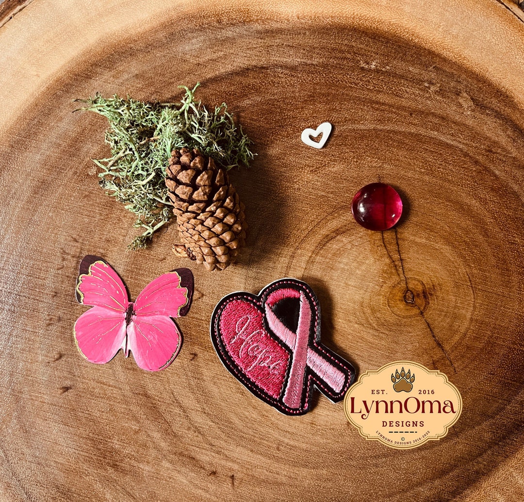 Digital File ~ Embroidered Hope Heart Ribbon Pin Design for Machine ...