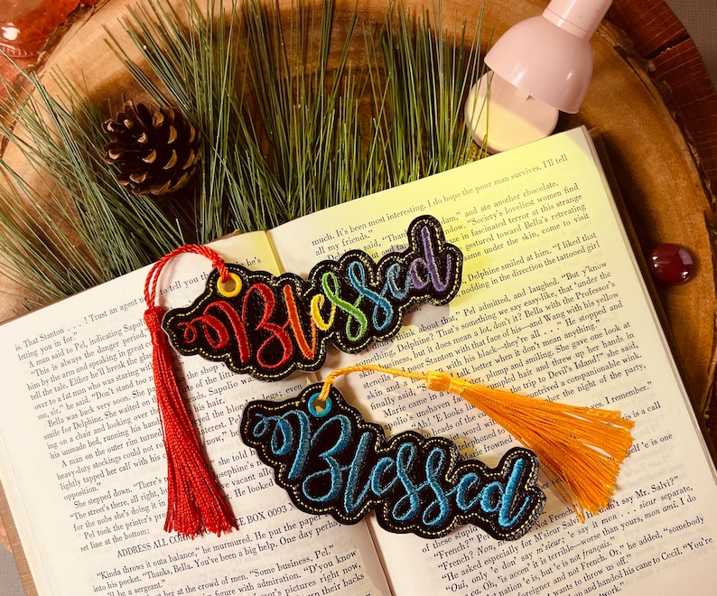 Digital File ~ Embroidered Blessed Fob Bookmark Design for Machine ...