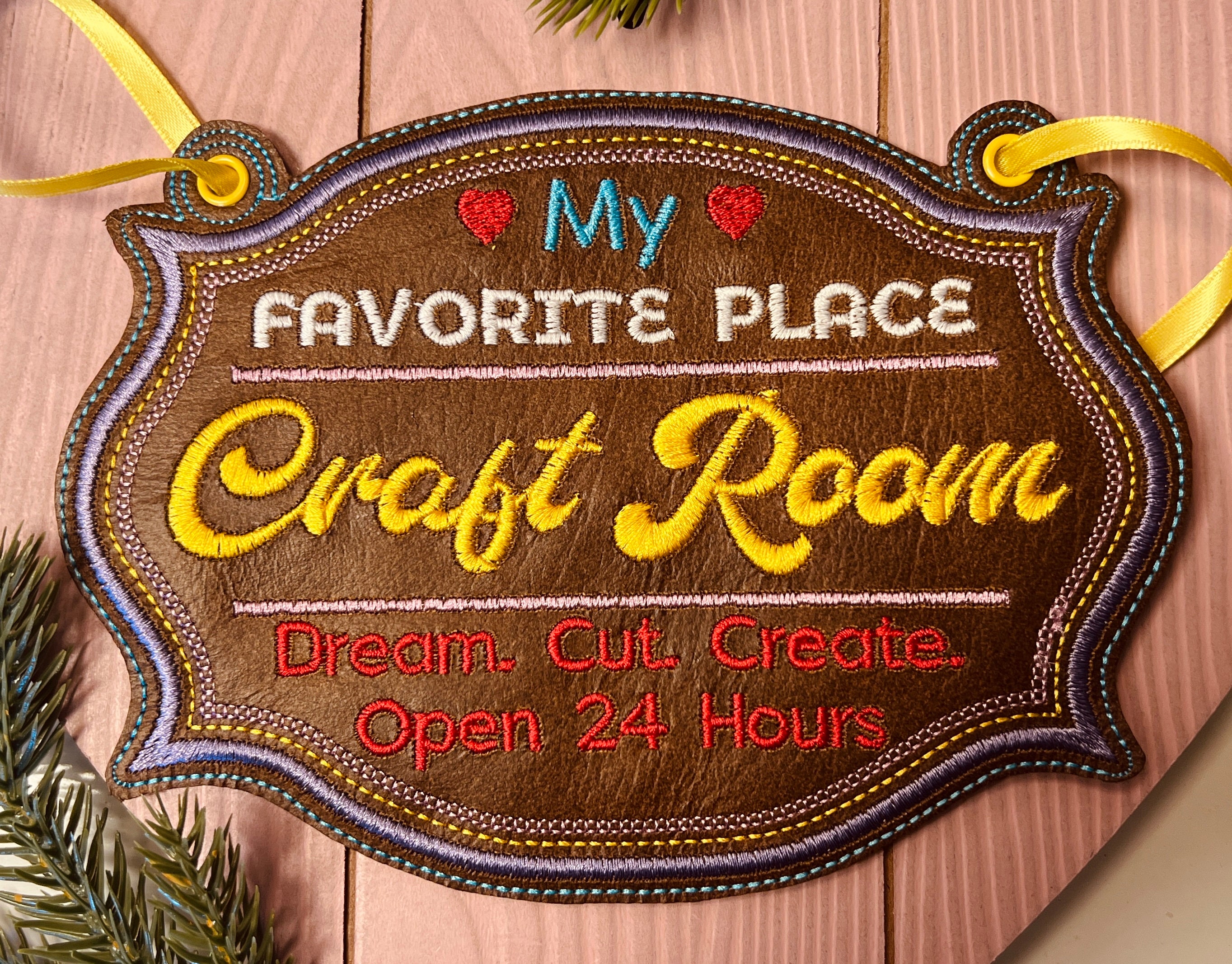 Digital File embroidered Craft Room Sign Design for Machine - Etsy
