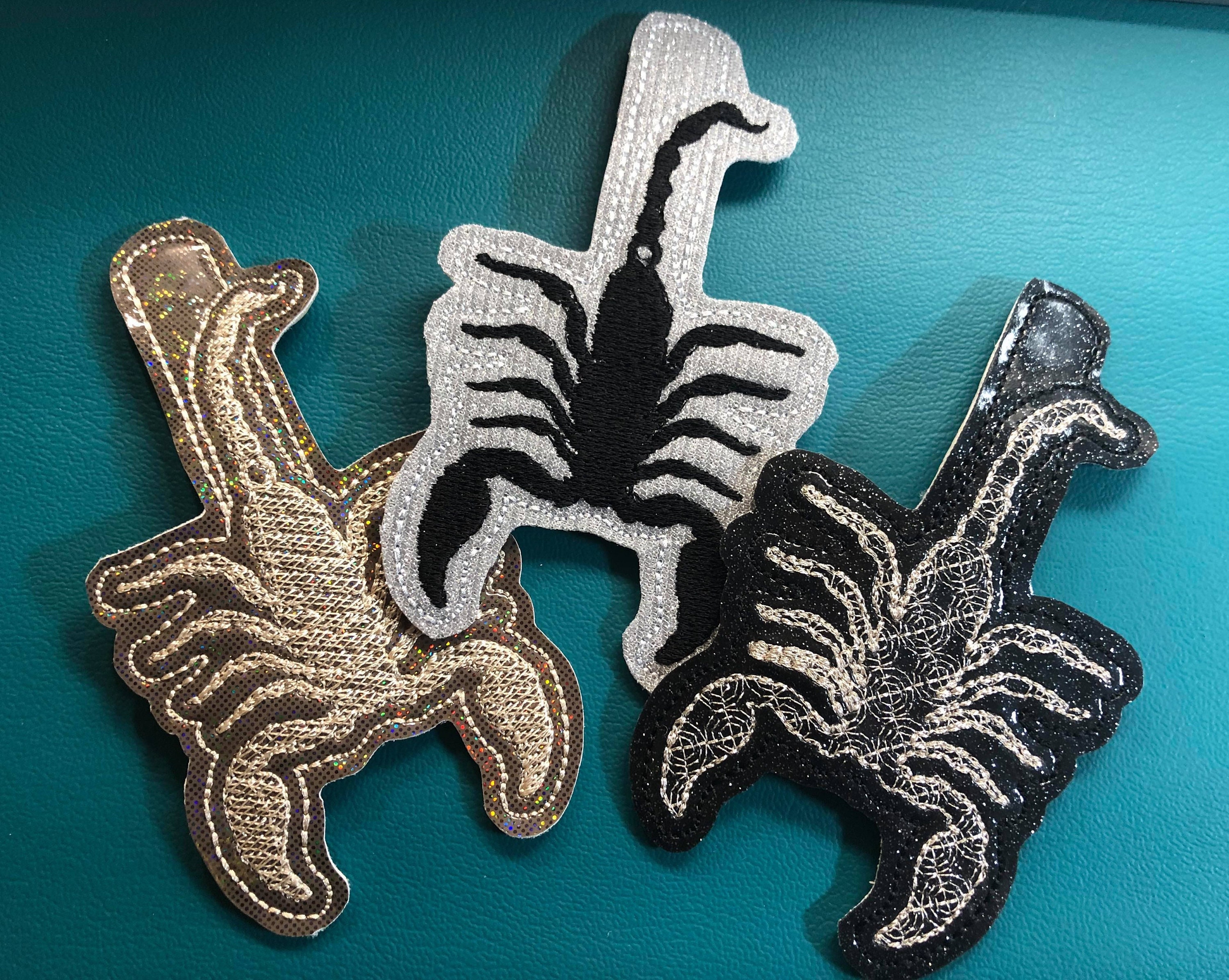 Digital File Embroidered Scorpion Key Chain Designs for | Etsy