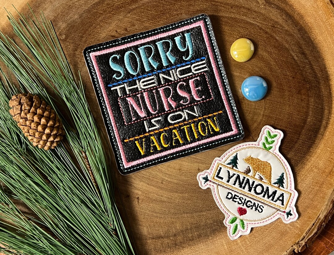 Digital File ~ Embroidered Funny Nurse Coaster Design for Machine ...