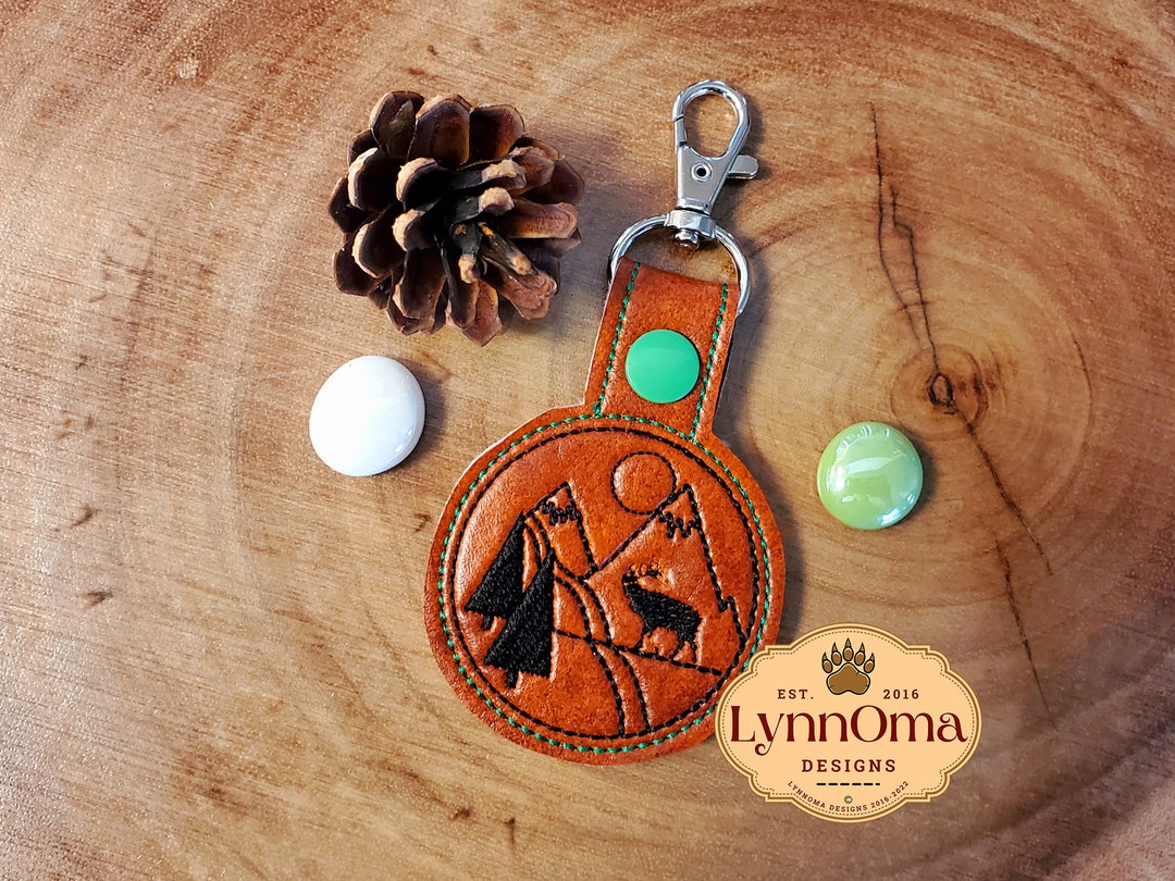 Digital File~ Embroidered Wilderness Key Chain Fob Design for Machine ...