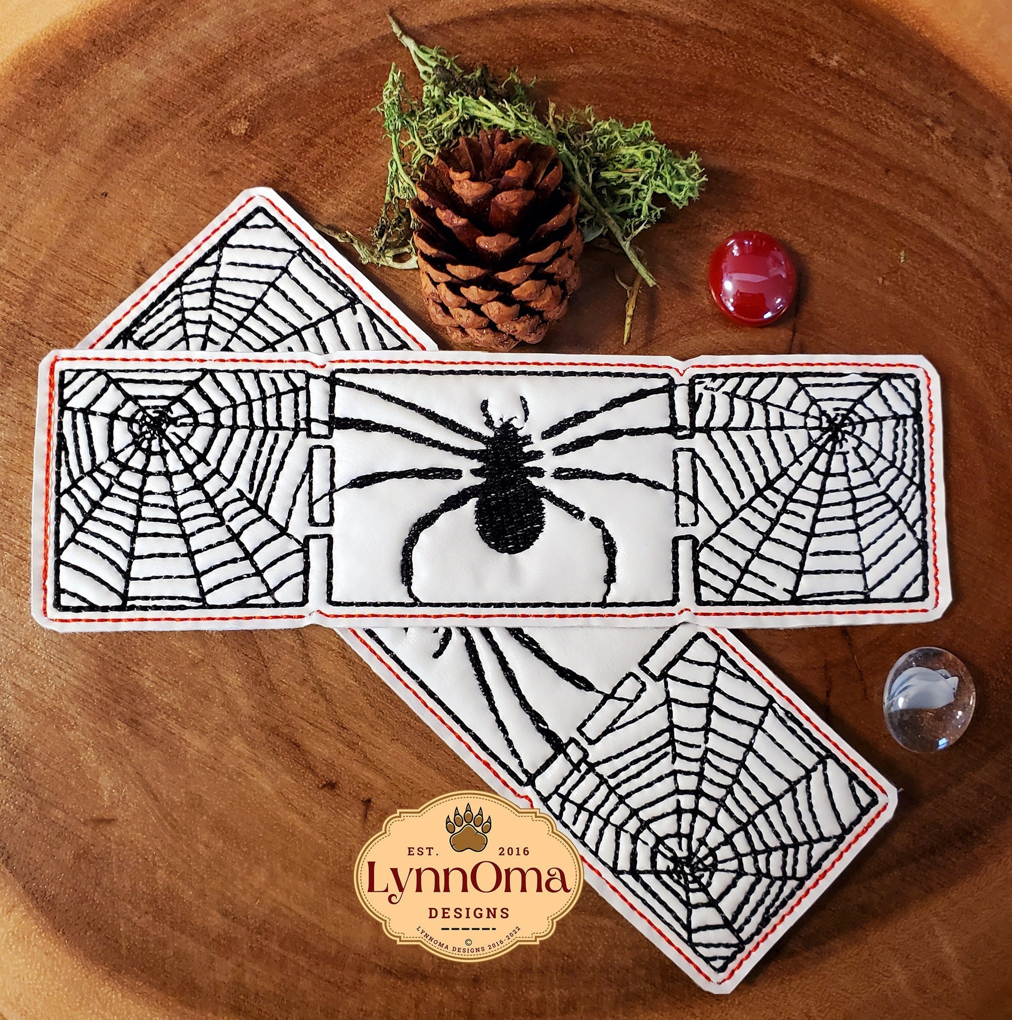 Digital File Embroidered Spider Web Bookmarks Design for - Etsy
