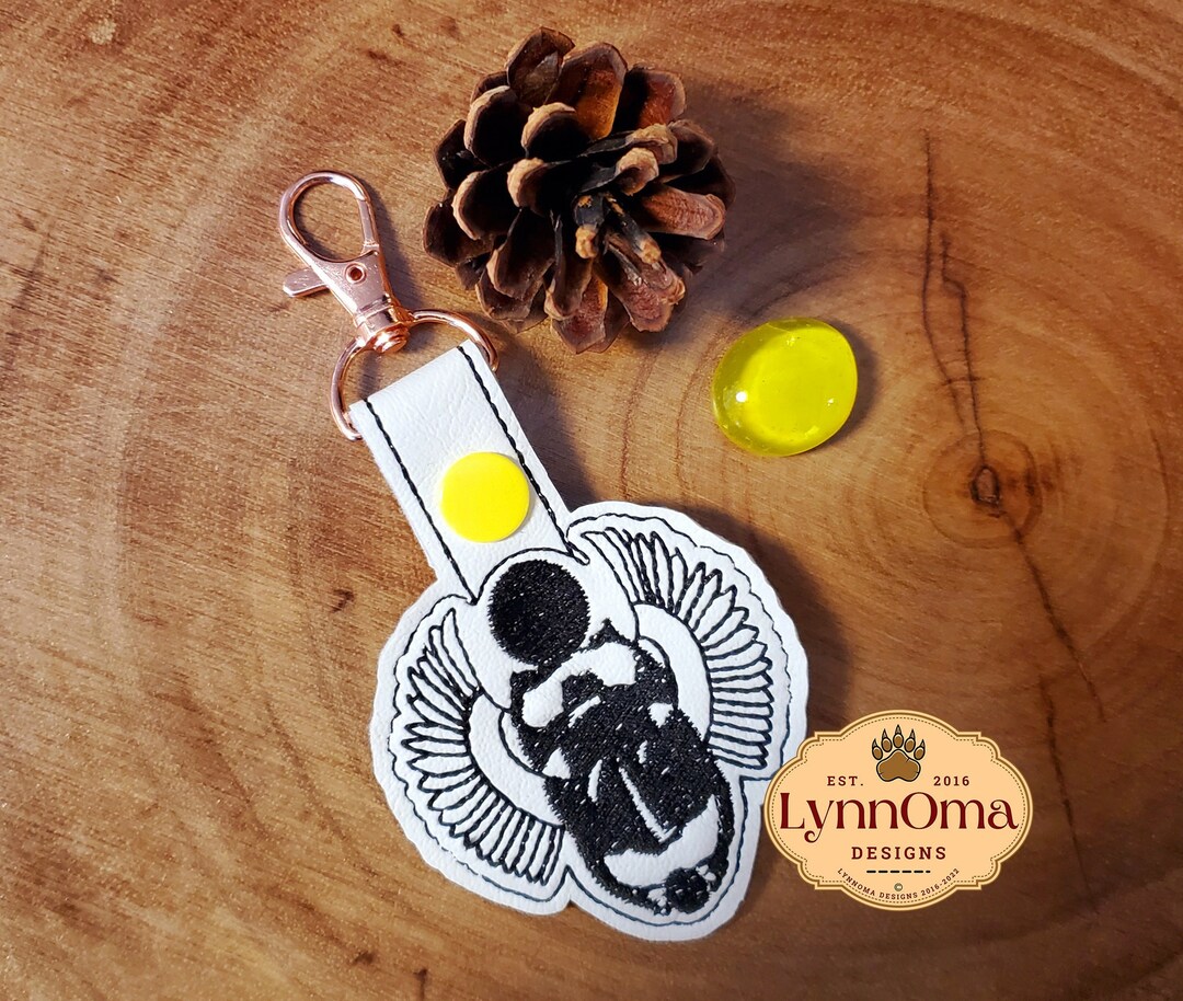 Embroidered Scarab Beetle Keychain Fob Design (4x4 Hoop) (digital File ...