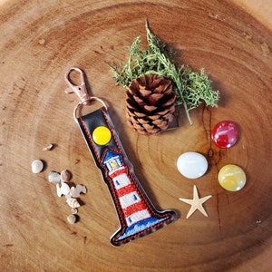 Digital File Embroidered Lighthouse Key Chain Fob Design for - Etsy