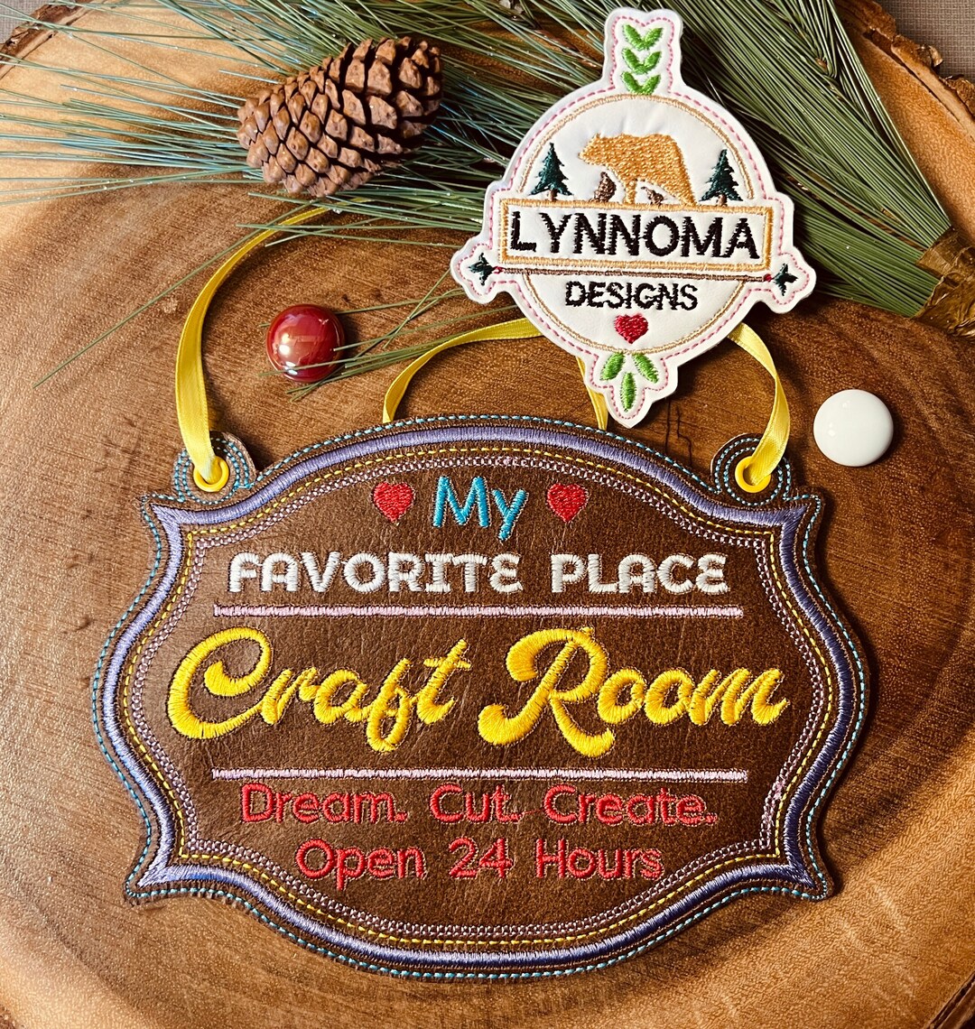 Digital File ~embroidered Craft Room Sign Design for Machine Embroidery ...