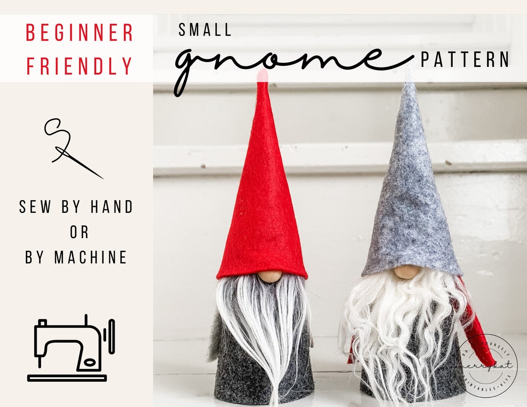 Gnome Pattern, Easy and Beginner Friendly, No Sewing Machine Needed ...
