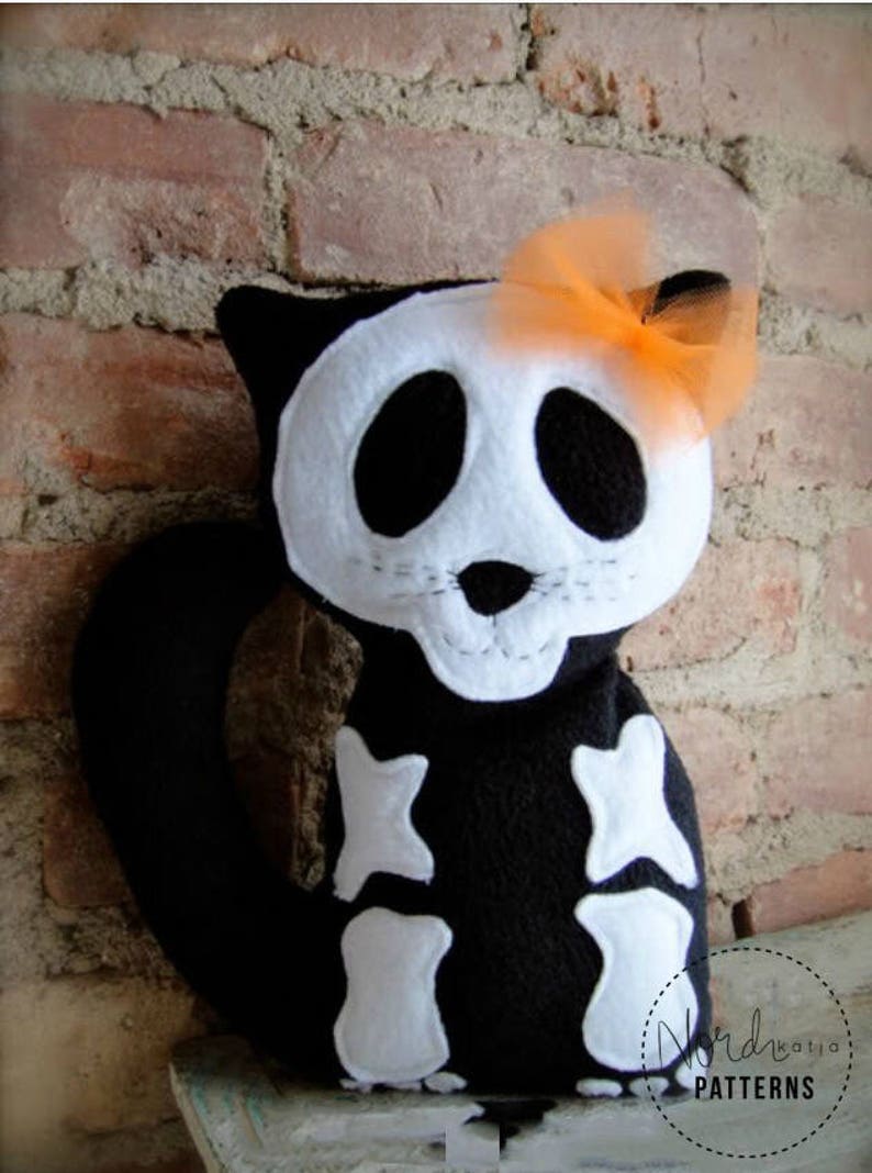 Skeleton Cat PDF Pattern by Nordikatja Do It Yourself DIY - Etsy