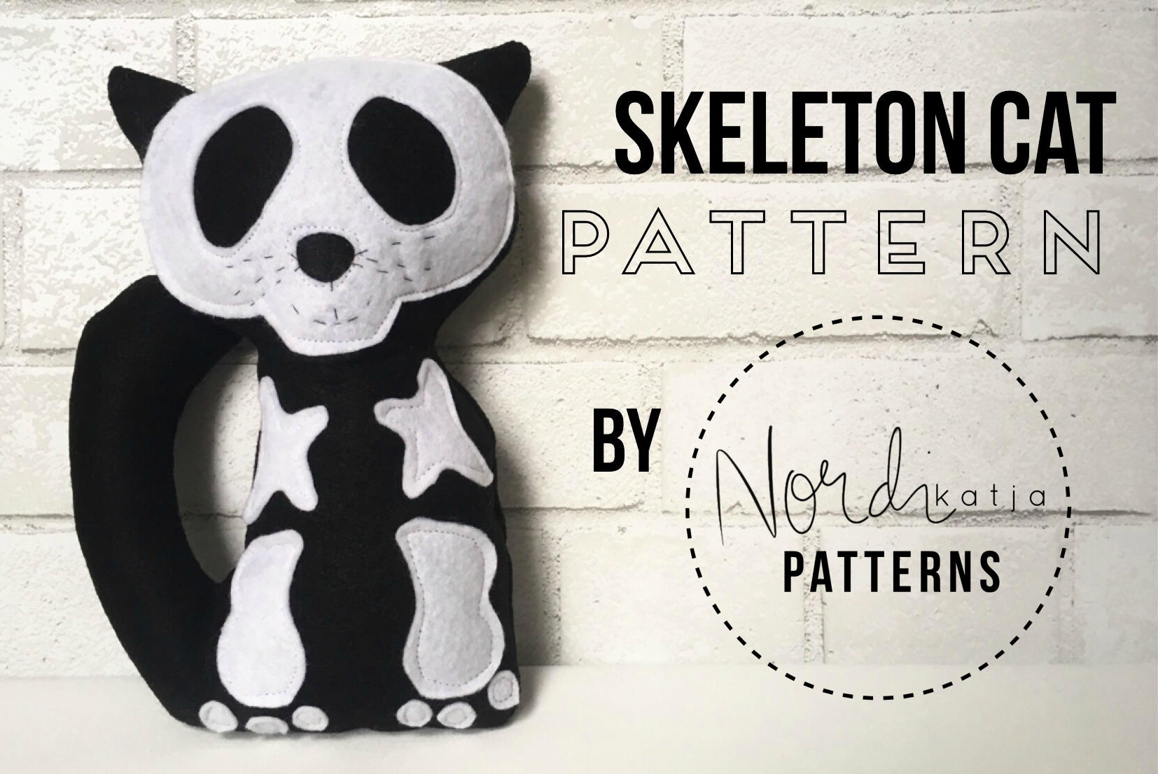Skeleton Cat PDF Pattern by Nordikatja Do It Yourself DIY - Etsy