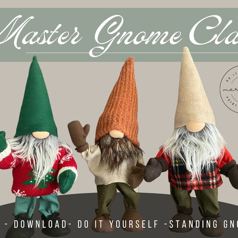 Standing Gnome Pattern - Etsy
