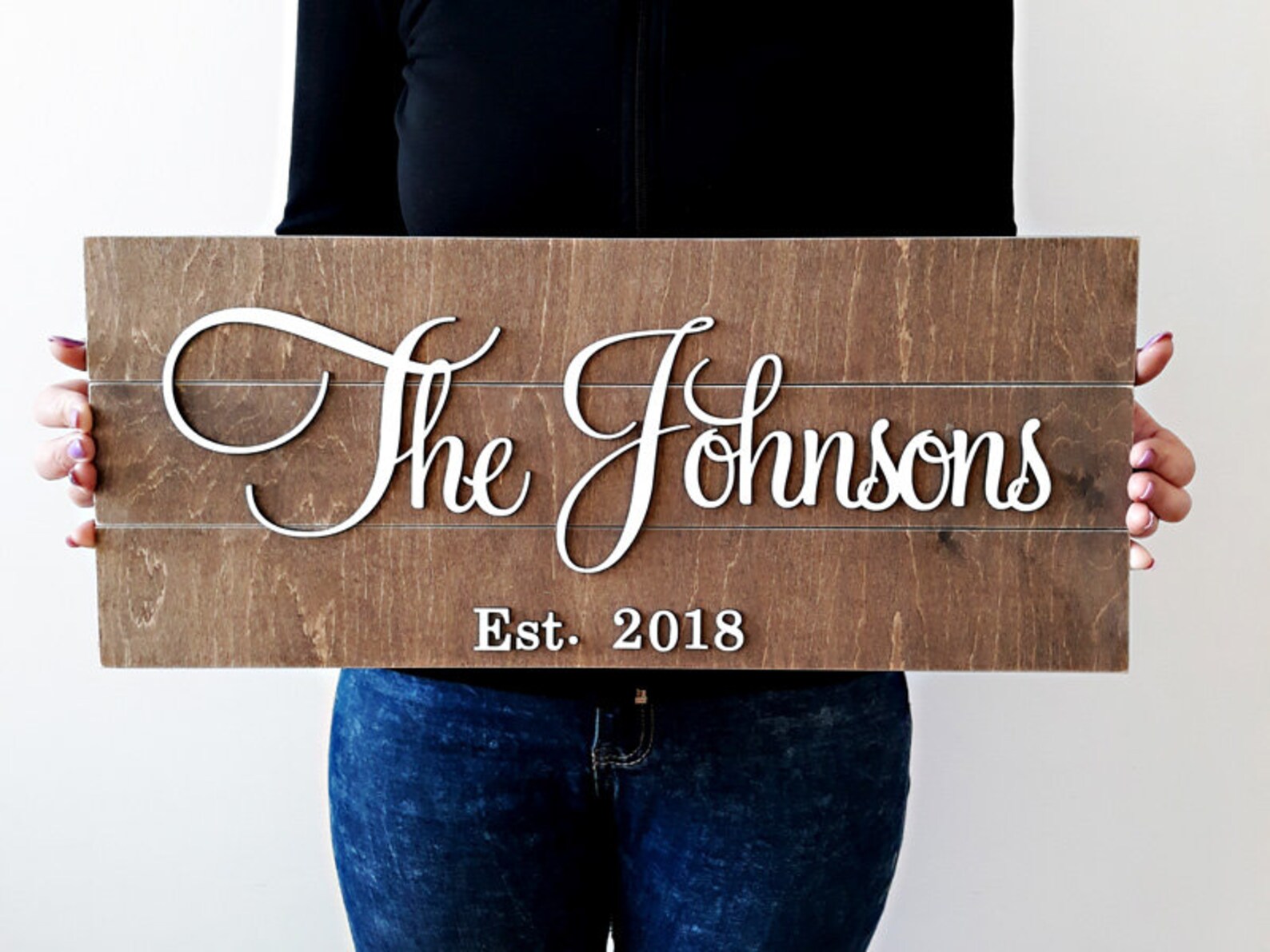 Last Name Sign Personalized Wooden Sign Custom Family Sign | Etsy