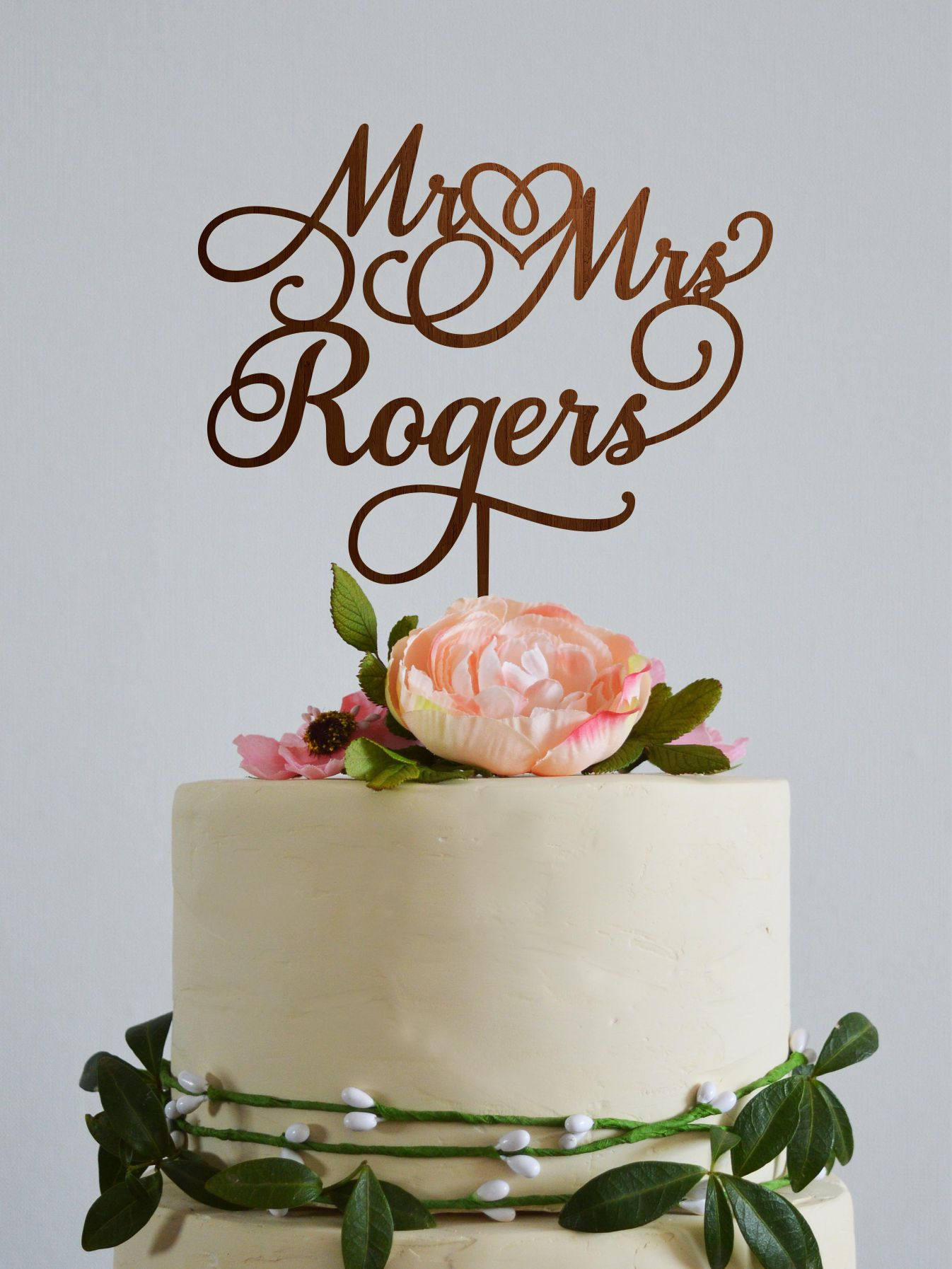 Custom Mr And Mrs Cake Topper Personalised Mr And Mrs Cake Etsy