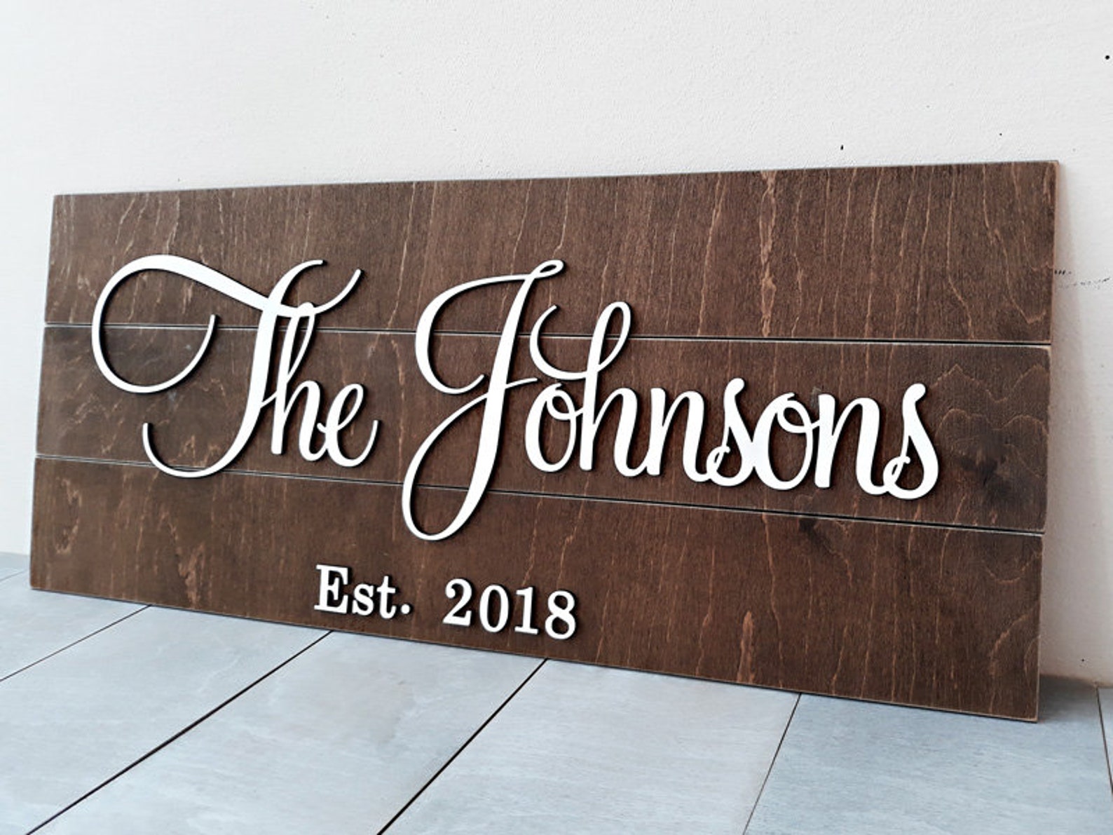 Last Name Sign Personalized Wooden Sign Custom Family Sign | Etsy