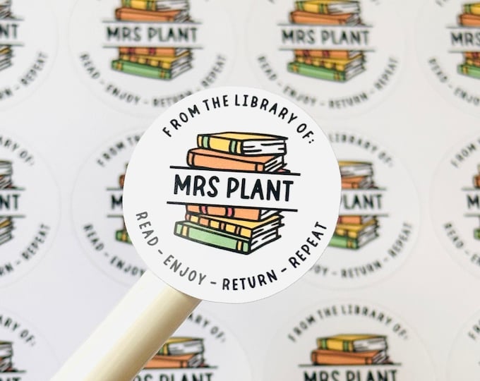 From the Library Of, Book Stickers, Personalised Sticker, Book Label ...