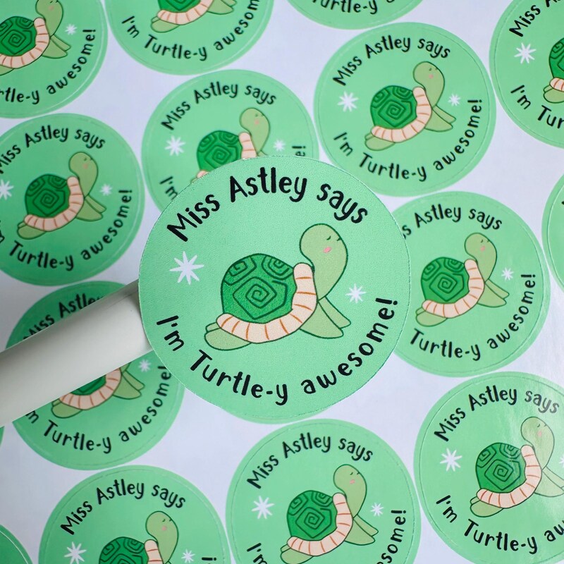 Large Personalized Teacher Stickers - Etsy UK