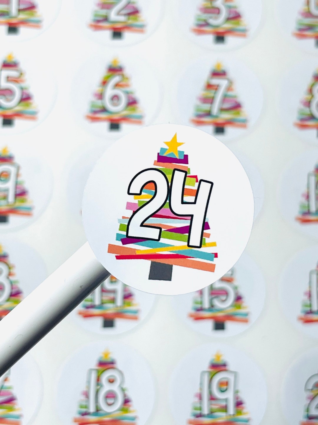 Advent Stickers, Advent Labels, Christmas Advent Stickers, Labels X24 ...