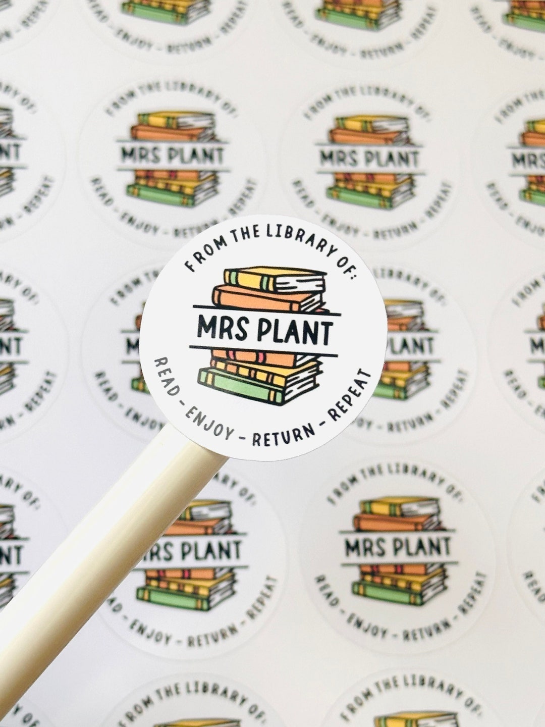 From the Library Of, Book Stickers, Personalised Sticker, Book Label ...