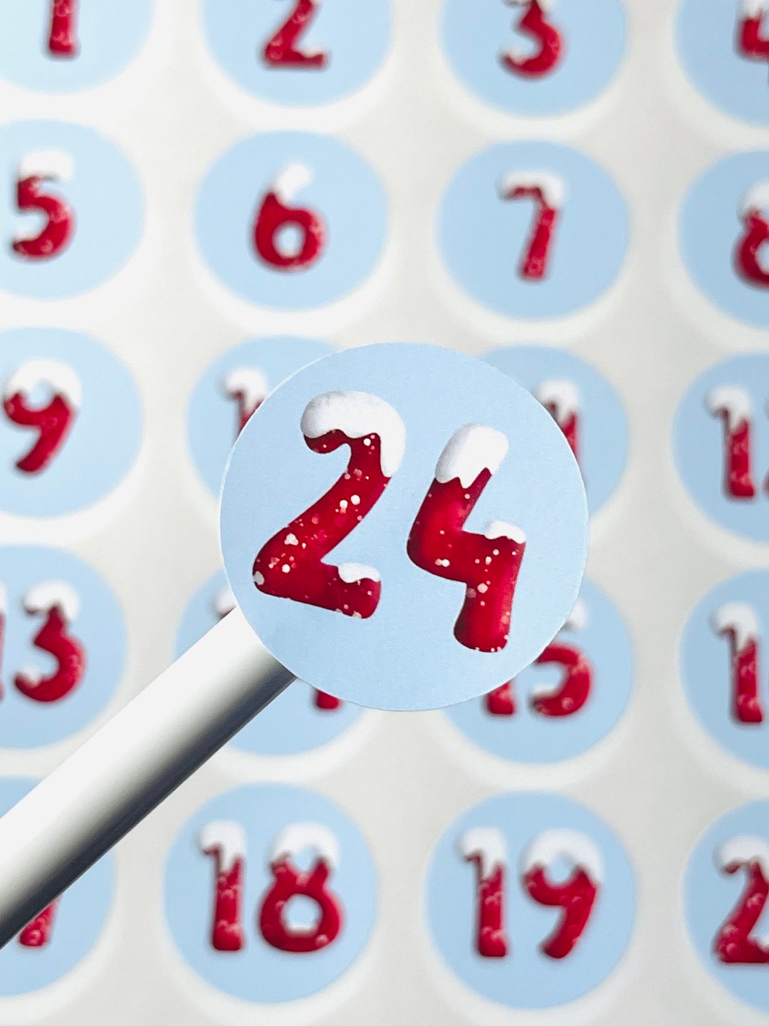 Advent Stickers Advent Labels Christmas Advent Stickers - Etsy UK
