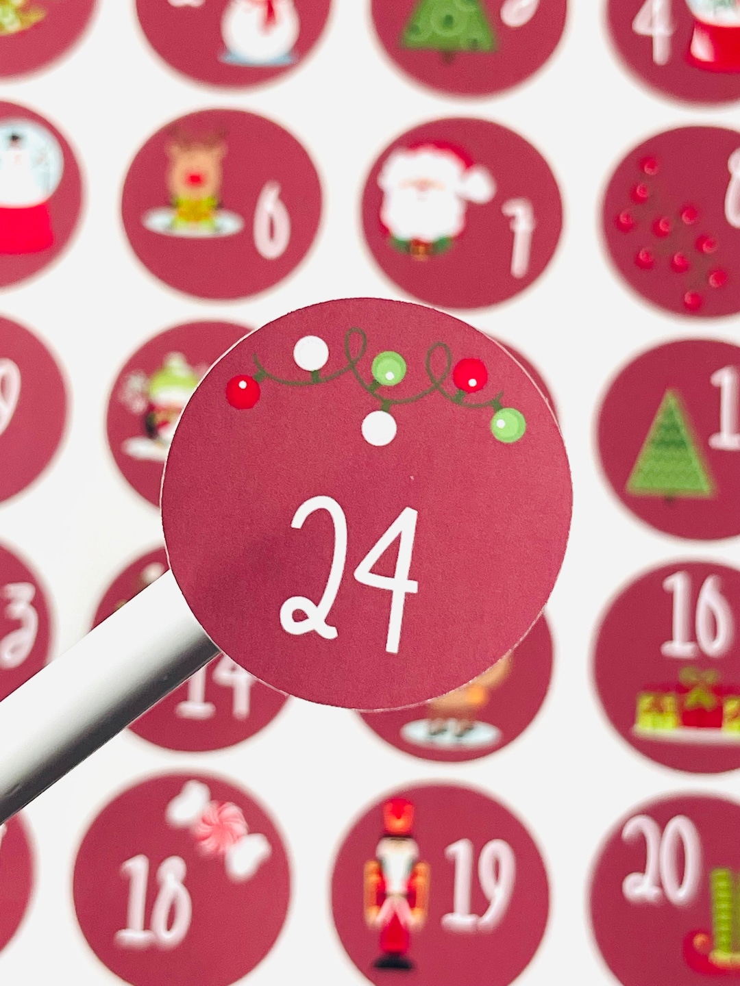 Pegatinas de Adviento, Etiquetas de Adviento, Pegatinas de Adviento de ...