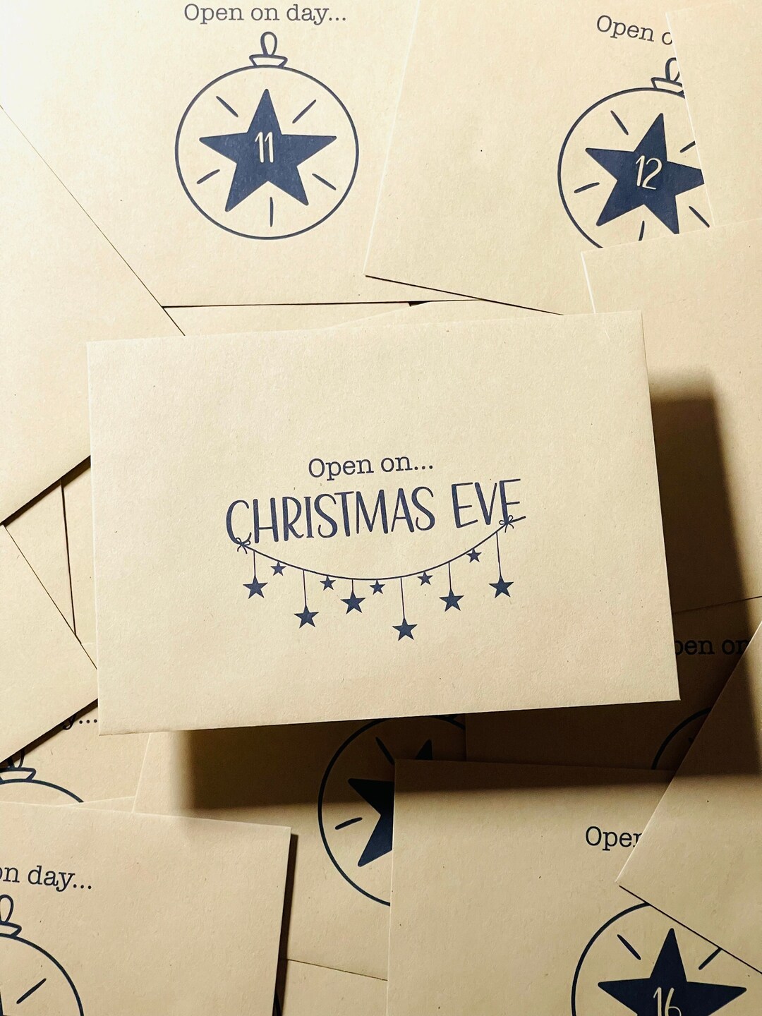 24 Open When Advent Envelopes Kraft Envelope Christmas - Etsy