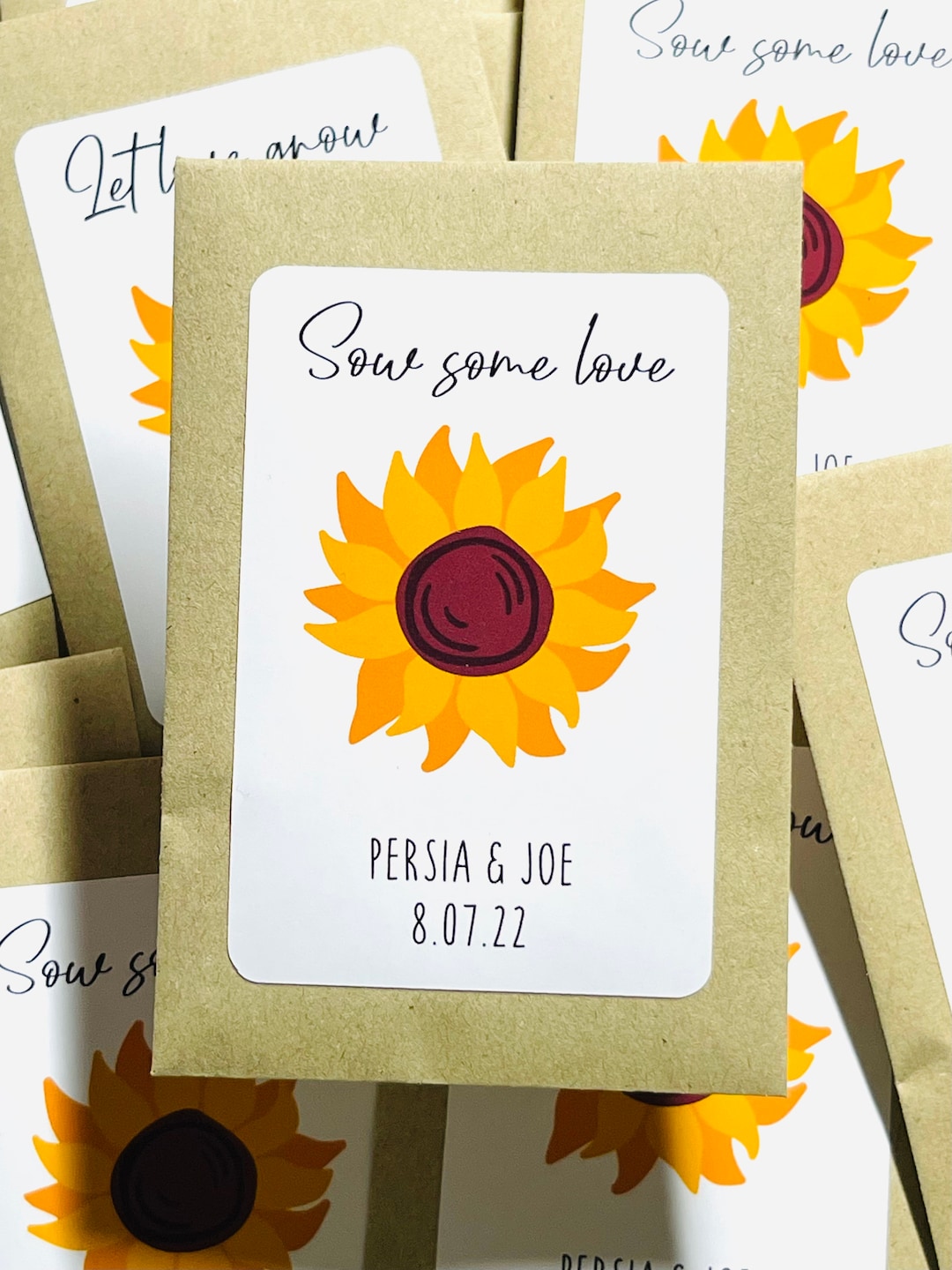 Personalized Sunflower Seed Packets: Wedding & Shower Favors - Etsy UK