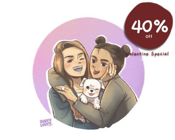 Cute Custom Digital Portrait Personalized Digital Portrait - Etsy