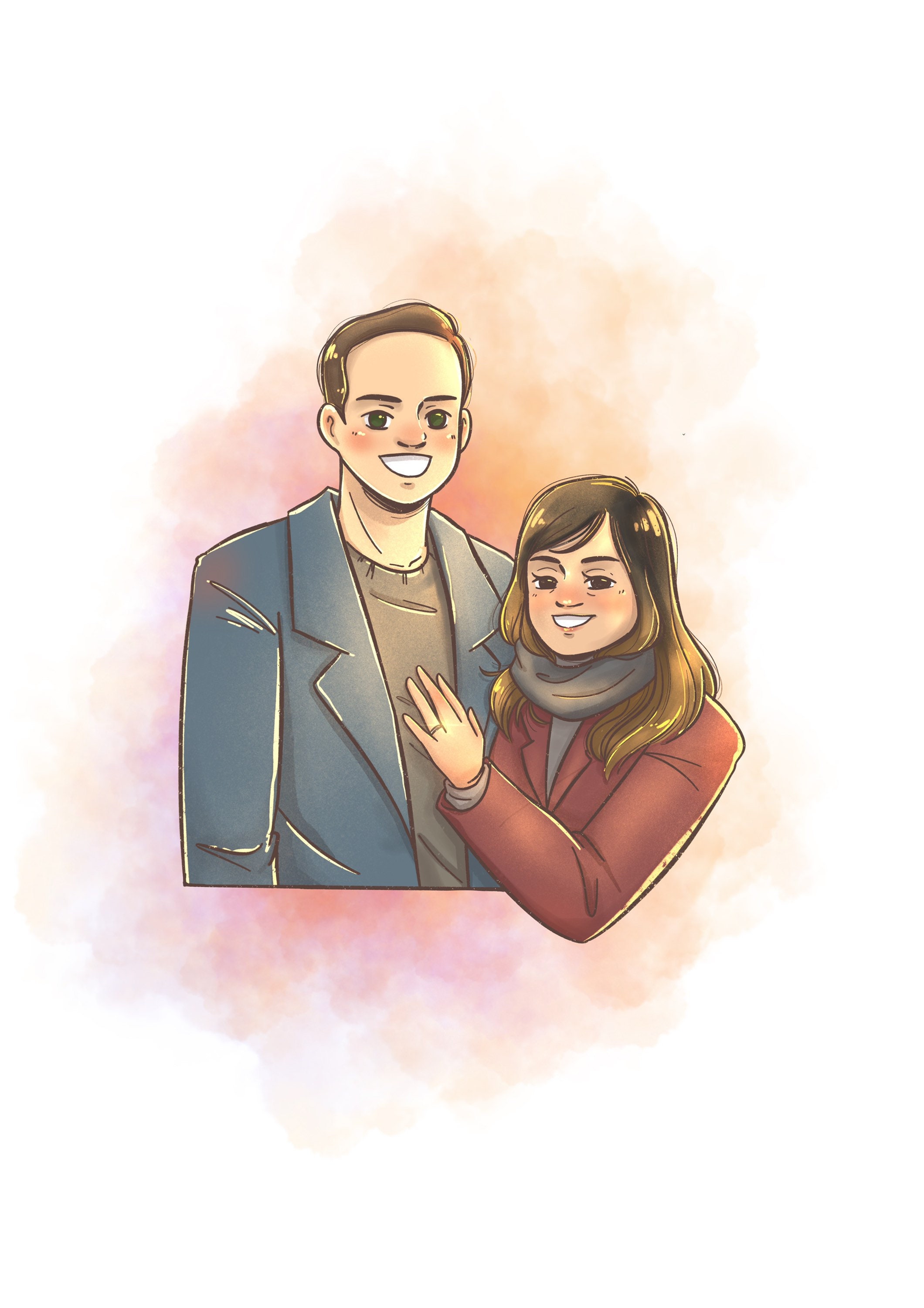 Cute Custom Digital Portrait Personalized Digital Portrait - Etsy