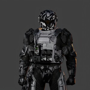 3D Mesh Model of a Super Soldier Blender File - Etsy