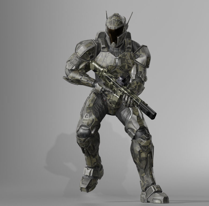 3D Mesh Model of a Super Soldier Blender File - Etsy