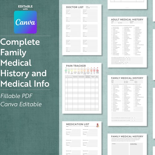 Medical Information Packet Printable - Etsy