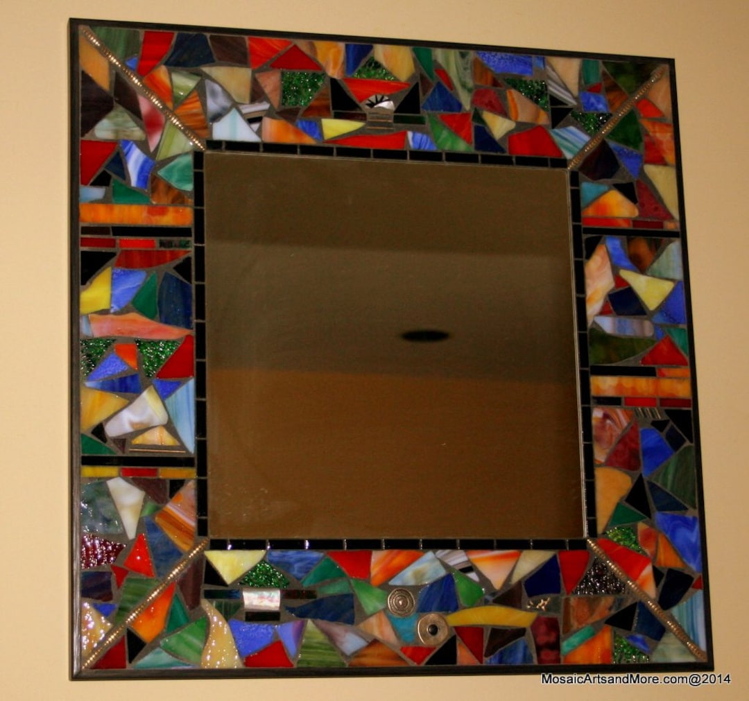 18 Stained Glass Mosaic Mirror in wild Thing Design - Etsy