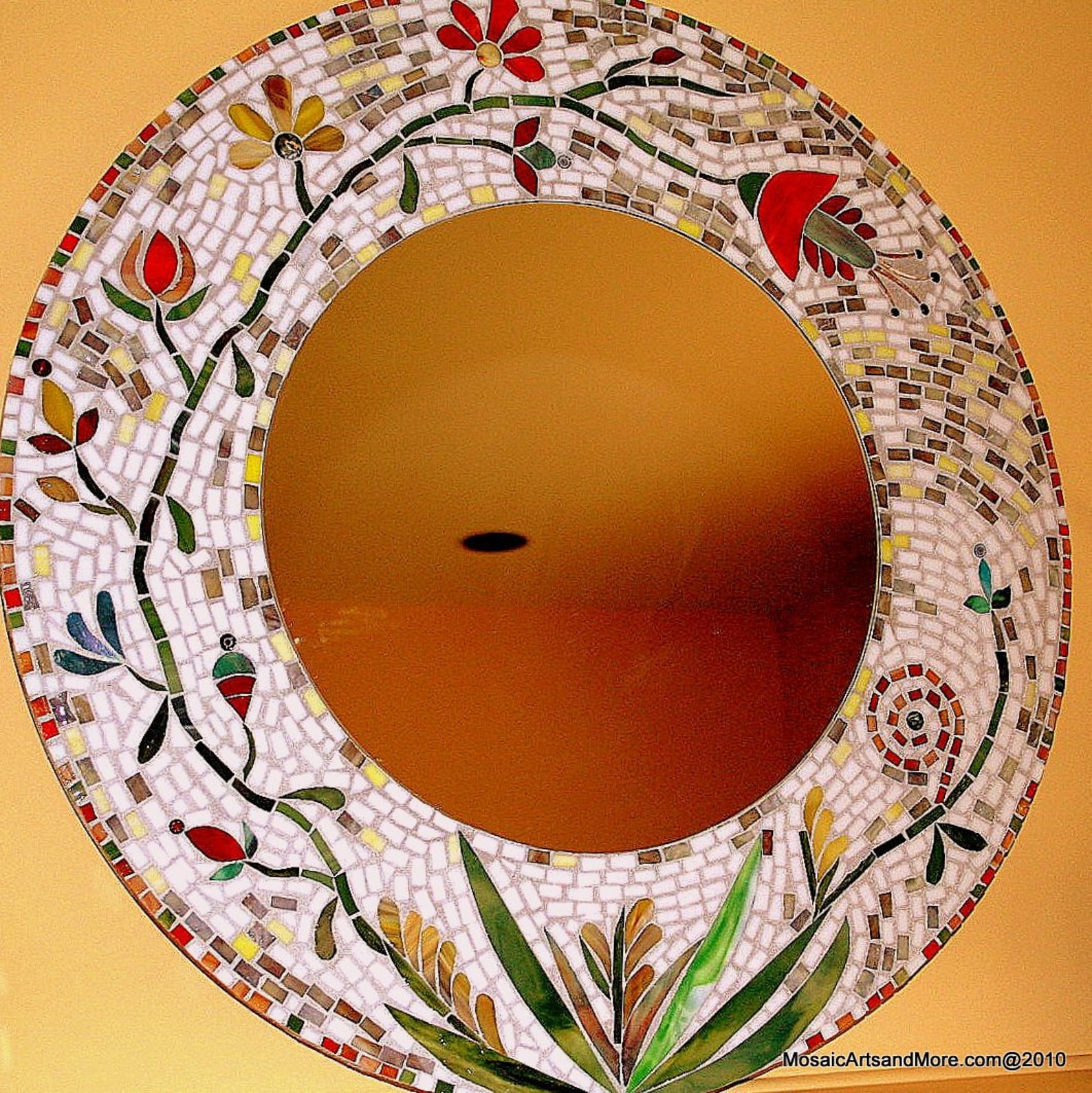 White fantasy Vine Mosaic Mirror - Etsy