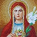 Immaculate Heart of Mary Bead Embroidery Kit Religion Catholic Icon DIY ...