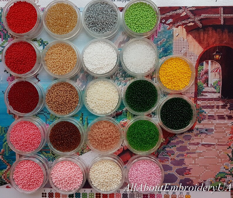 Bead embroidery kits Seascape Beach Scene needlepoint kit | Etsy