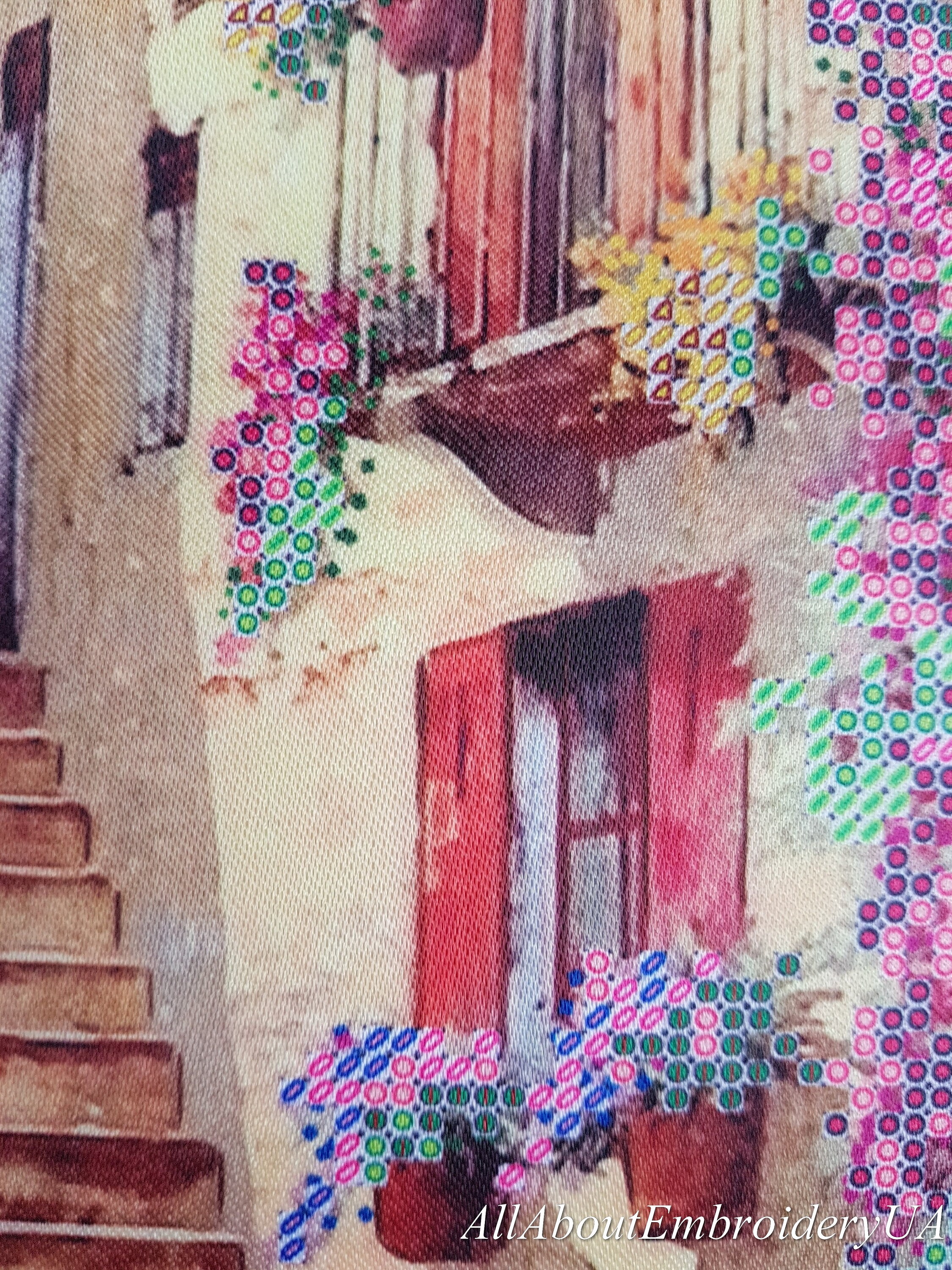 Summer City Landscape Bead embroidery kits modern | Etsy