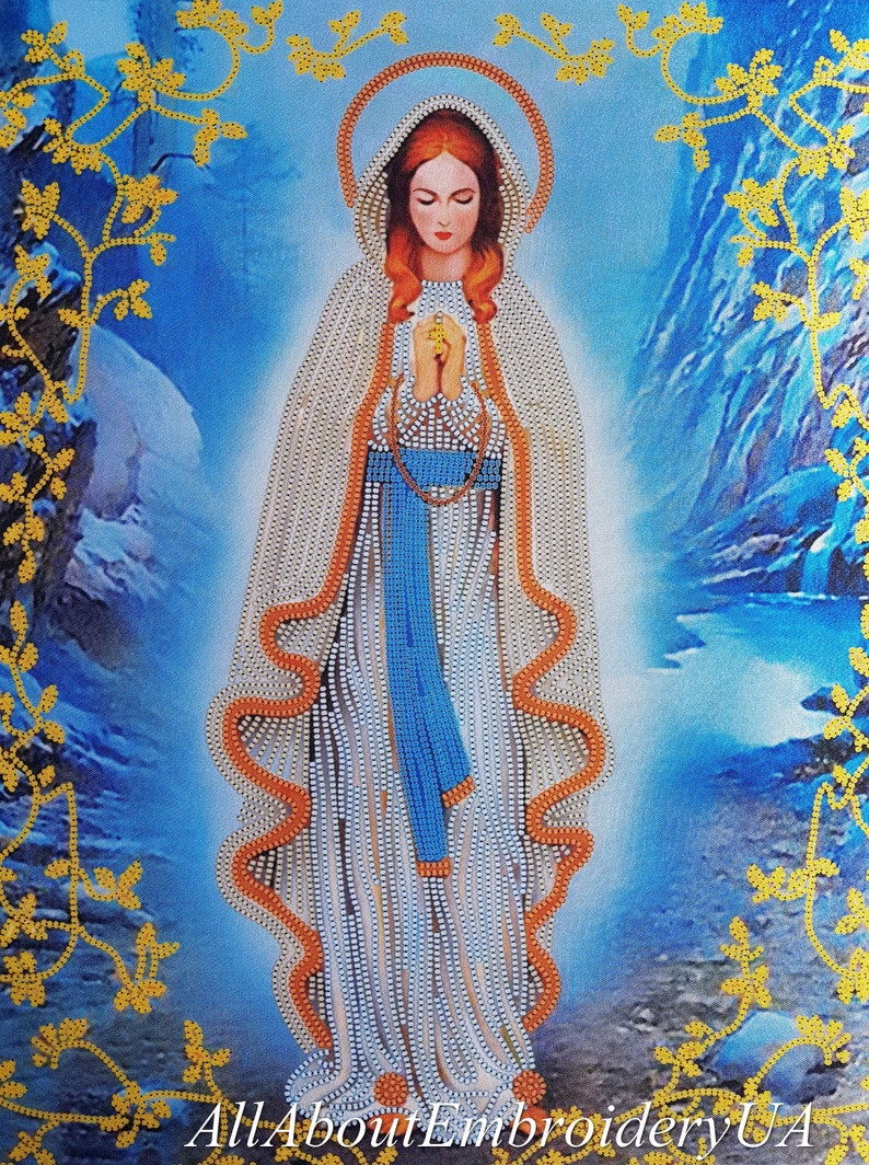 Ave Maria Bead Embroidery kit Religion Icon 3D Needlepoint | Etsy