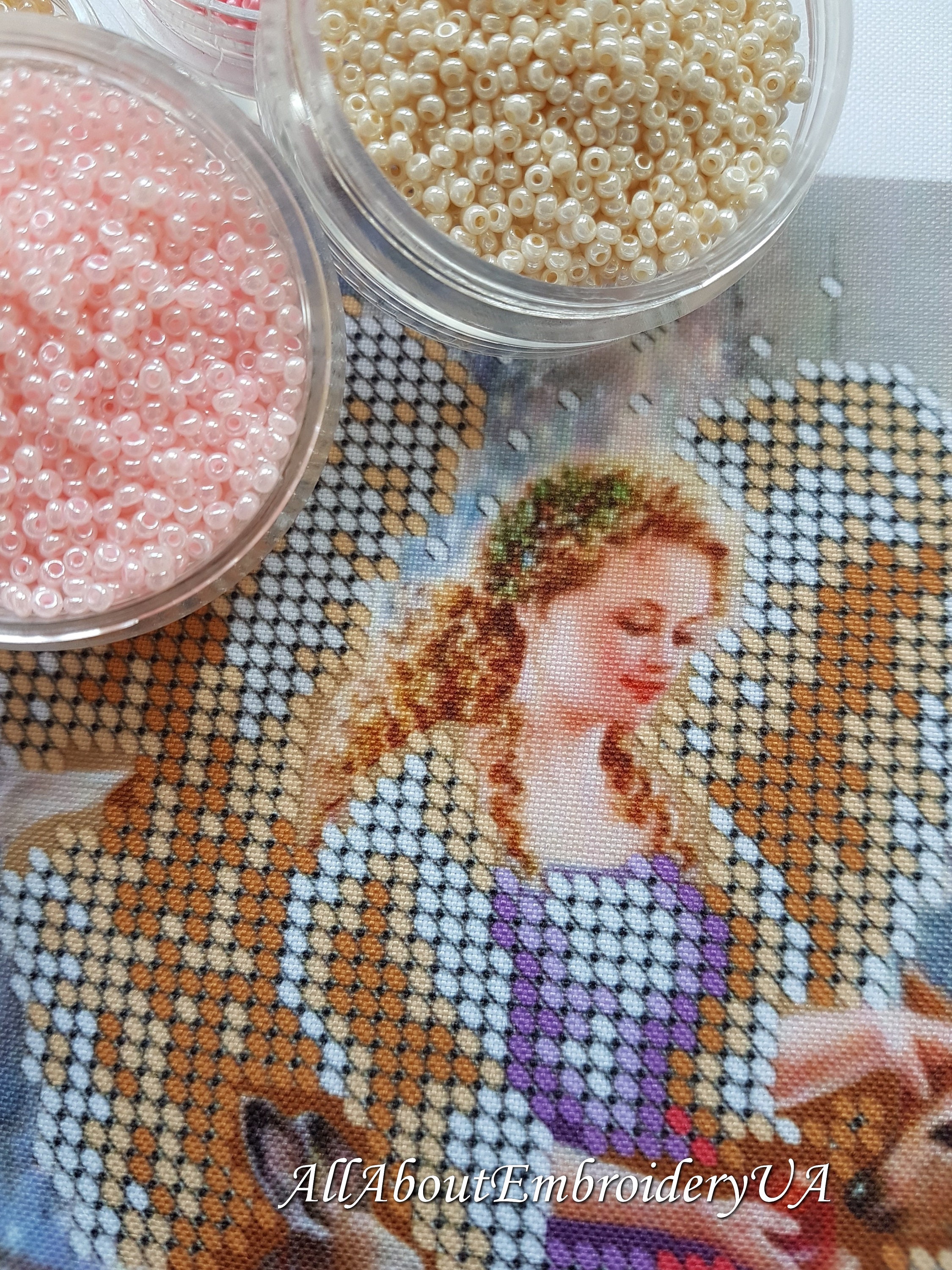 Christmas Angel Bead embroidery kit Xmas Needlepoint Handcraft | Etsy