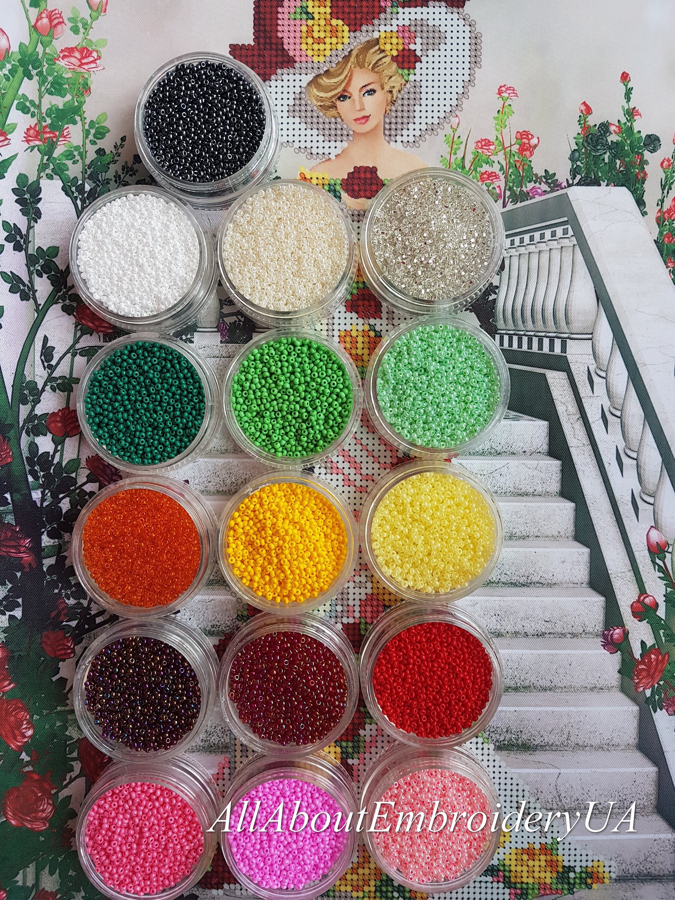 Bead Embroidery Kit, Lady in White, Needlepoint, Princess, Handcraft ...