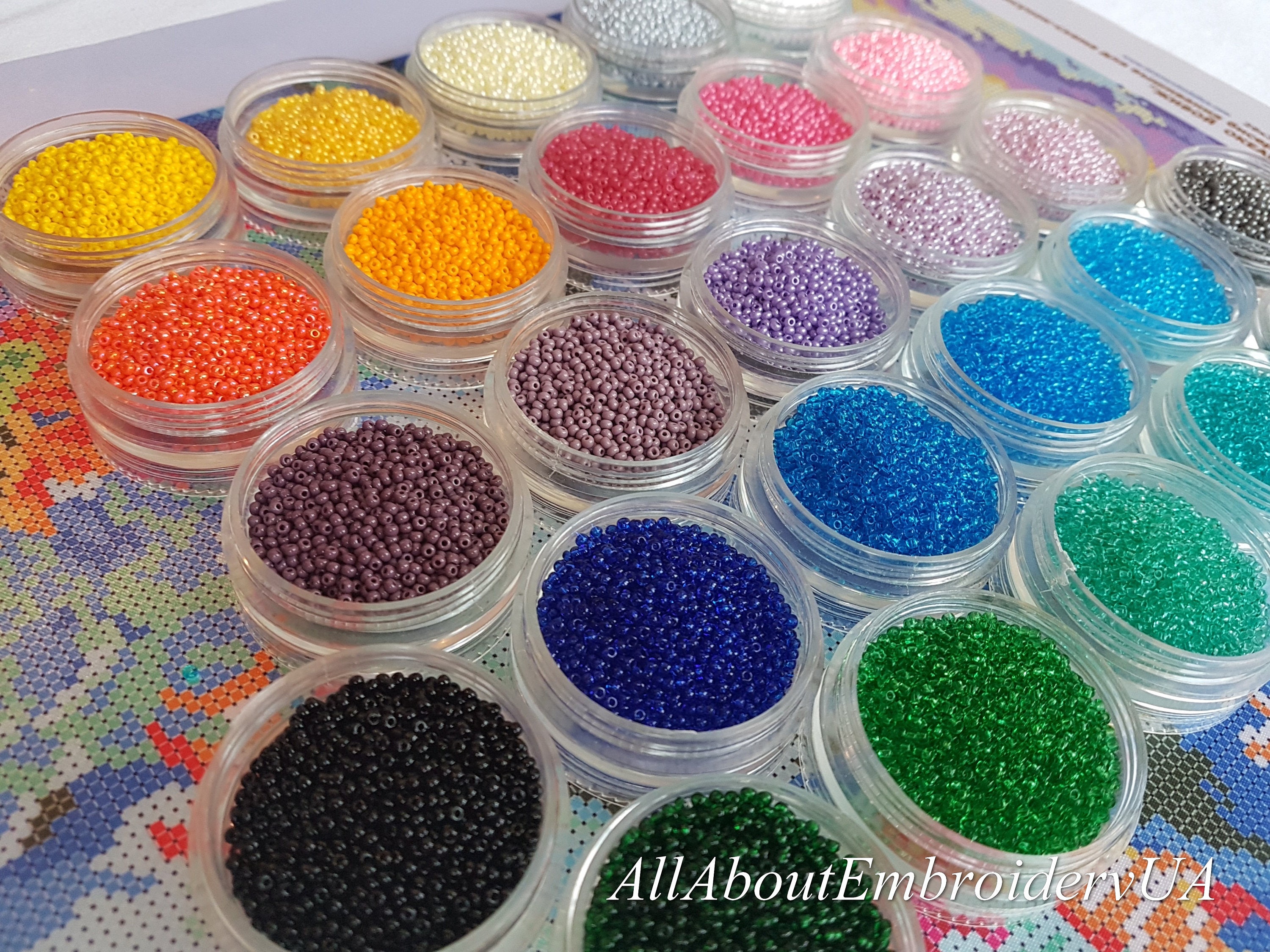 Bead Needlepoint Handcraft kit Sea Life Beaded cross stitch | Etsy