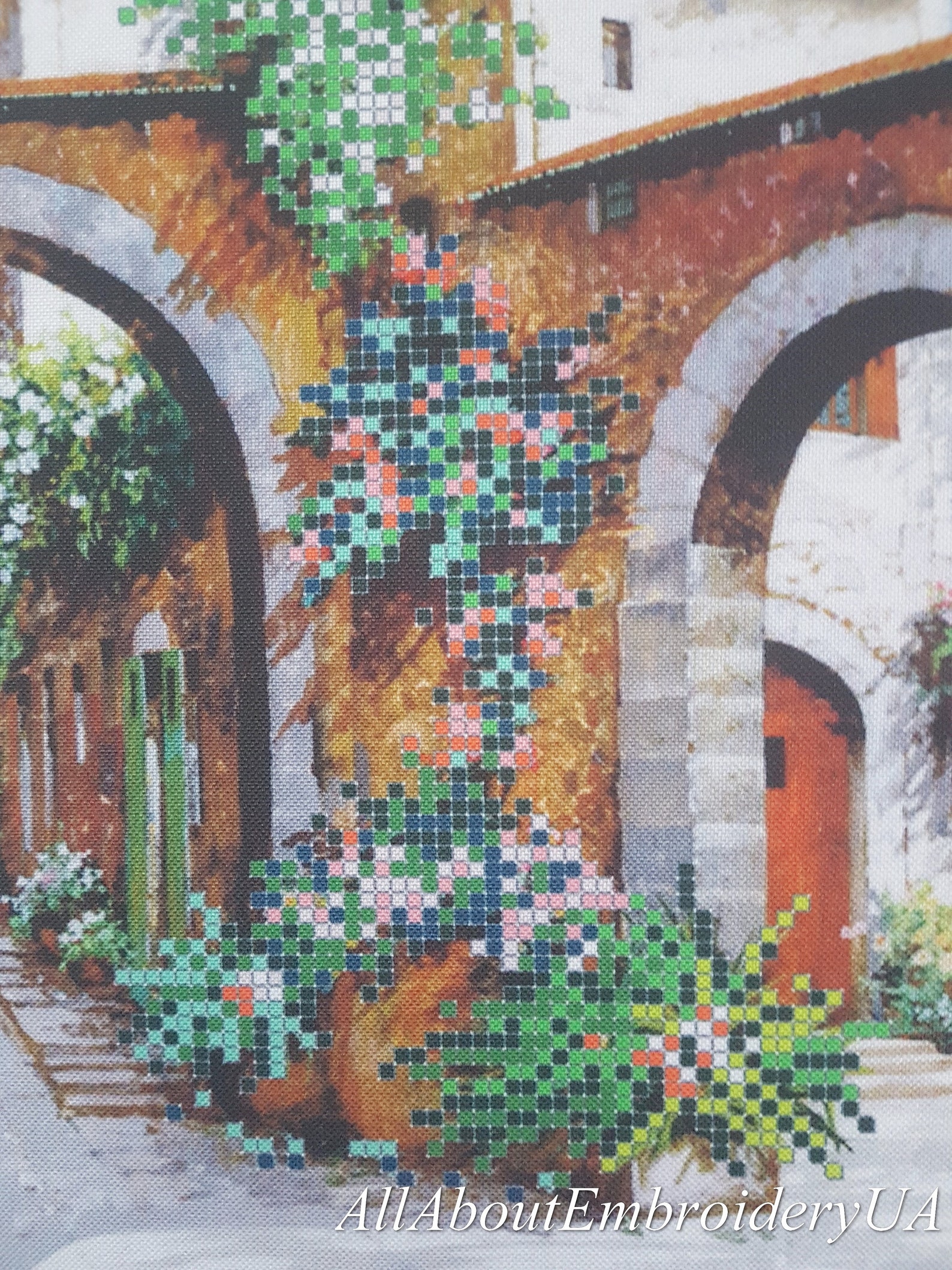 Summer City Landscape Bead Embroidery Kit, Old Town Beading Kit ...