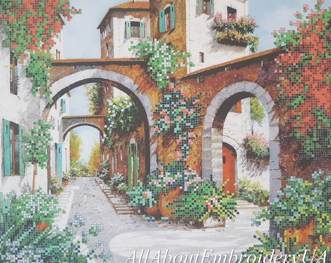 Summer City Landscape Bead Embroidery Kit Old Town Beading - Etsy