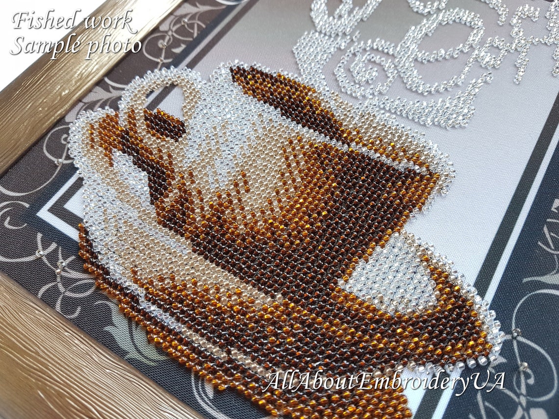 Beaded Embroidery Kit Coffee Cup Beaded Cross Stitch Still - Etsy