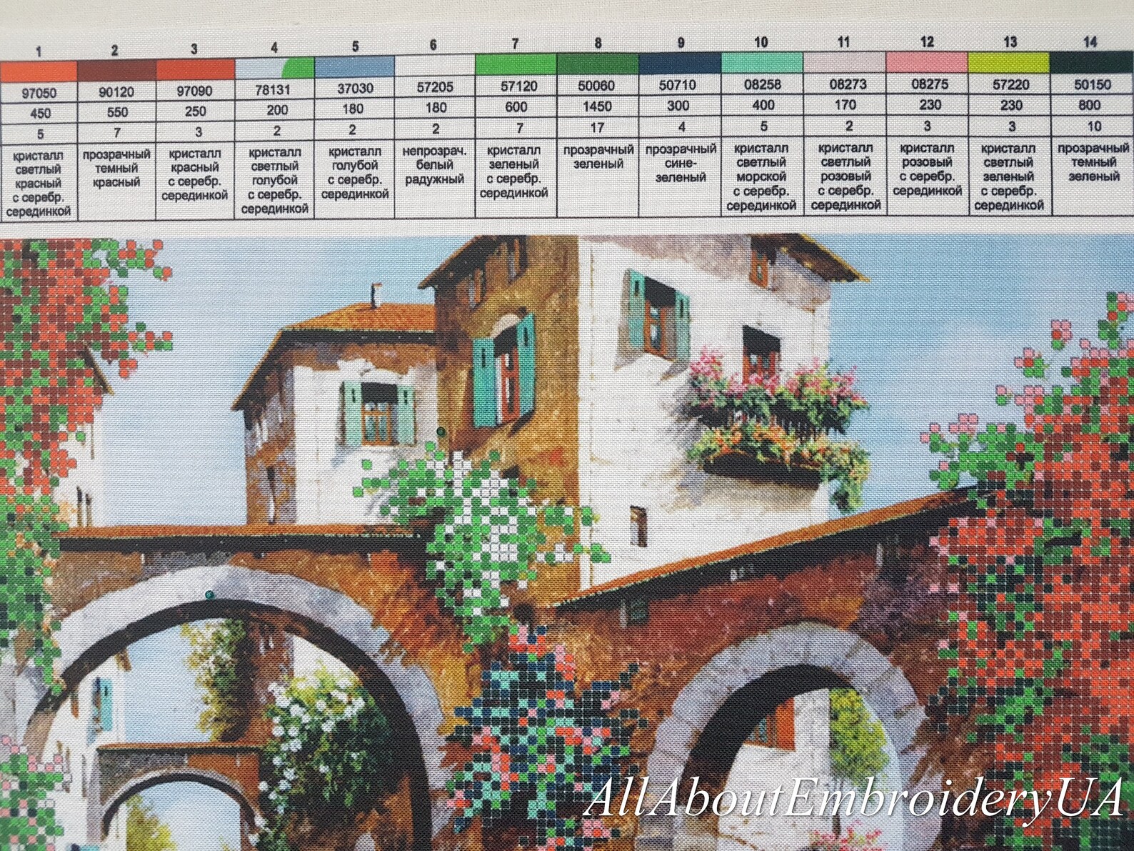 Summer City Landscape Bead Embroidery Kit, Old Town Beading Kit ...