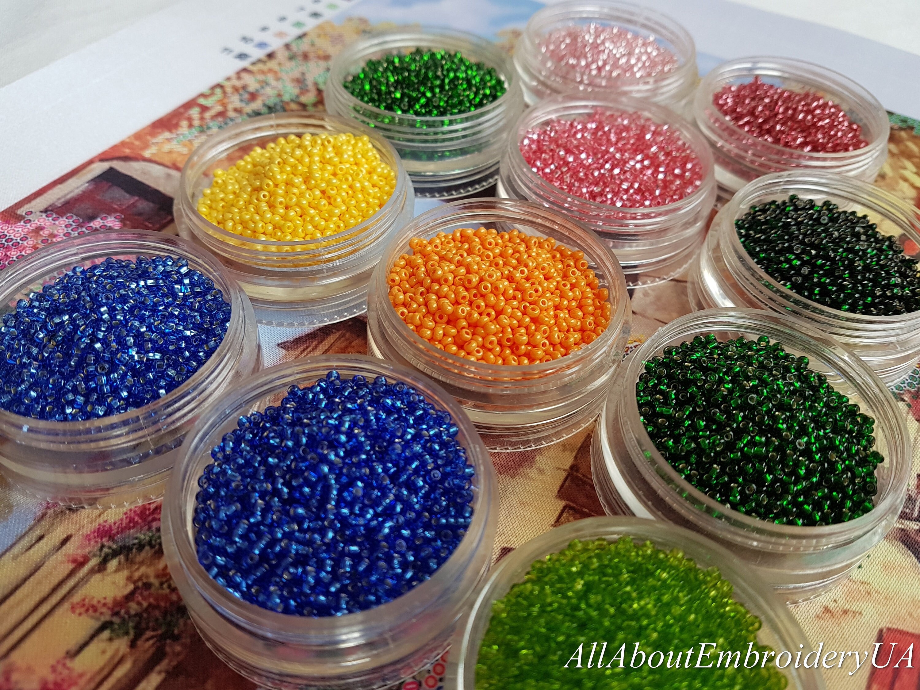 Summer City Landscape Bead embroidery kits modern | Etsy